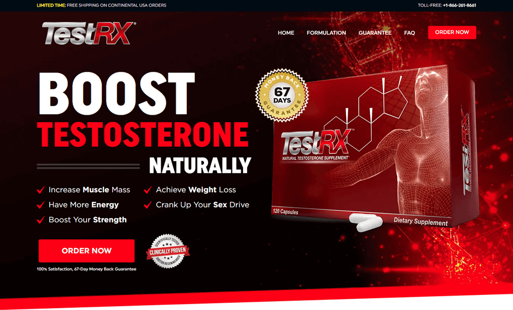 The #1 Testosterone Booster - TestRX - Home Page
